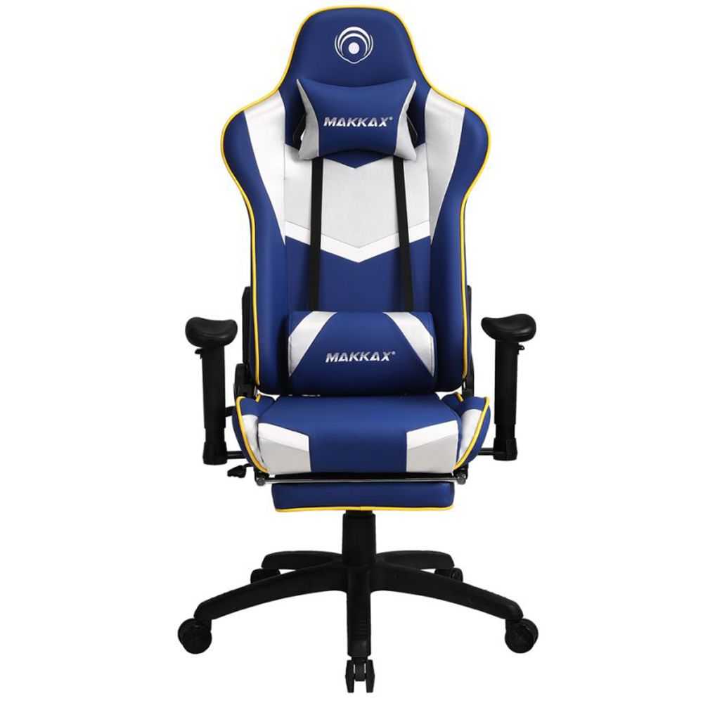 Silla Gamer Makkax Navy Blue Yellow Edge PC/PS4/PS5/XBOX/Nintendo GAMING