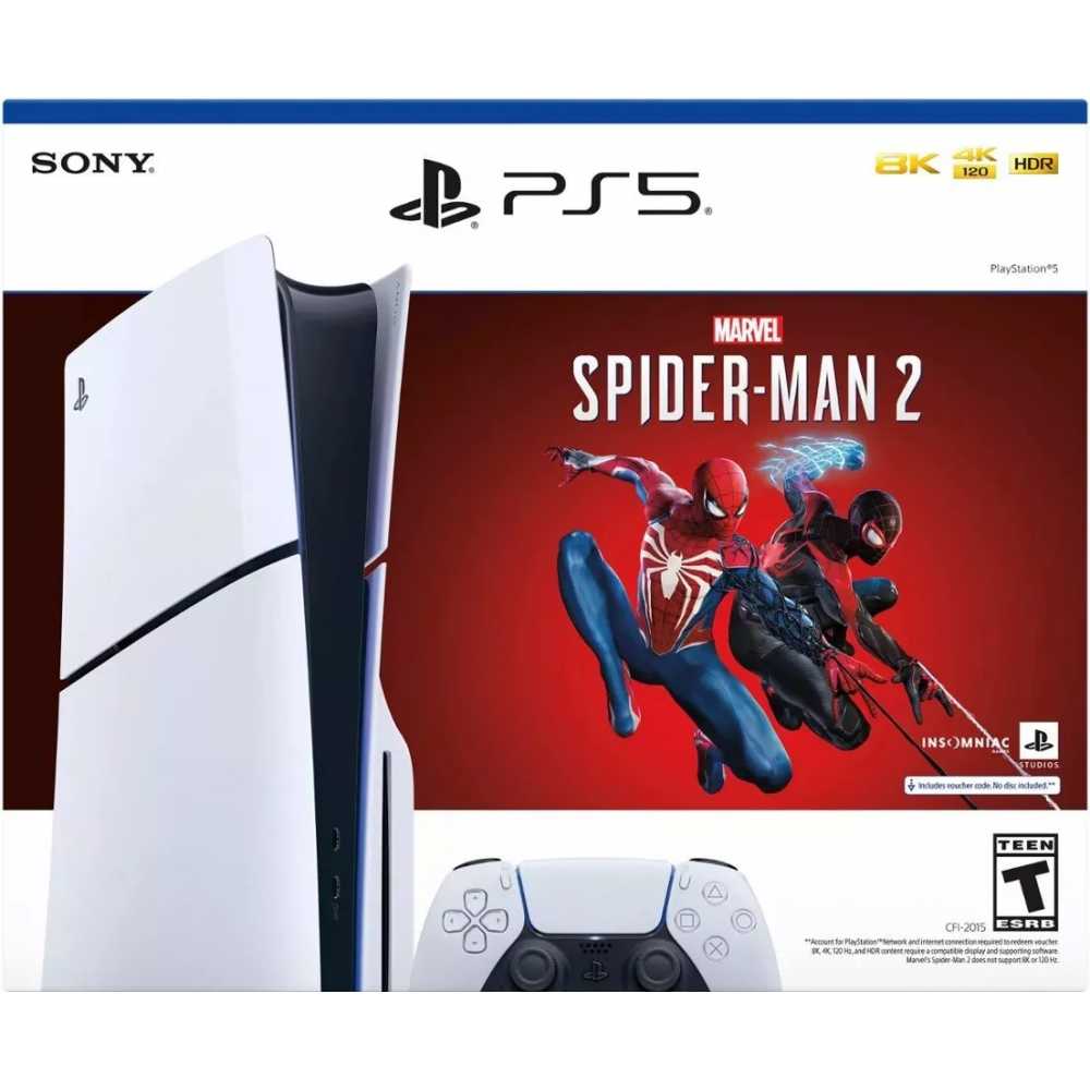 Consola Sony PlayStation 5 PS5 SLIM Standard 1TB Edicion Spiderman 2