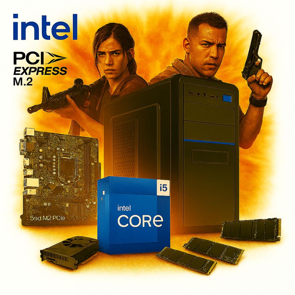 Pc Necxus Core i5 14400 32GB 1TB SSD PCIe Gabinete KIT